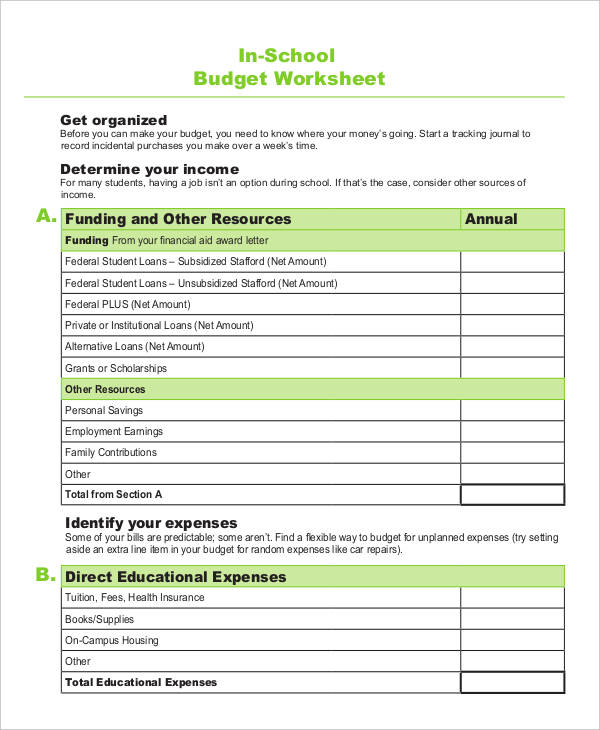 School Operating Budget Template Template Creator