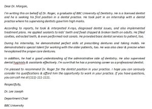 Dentist Recommendation Letter and Its Sample | Template Creator