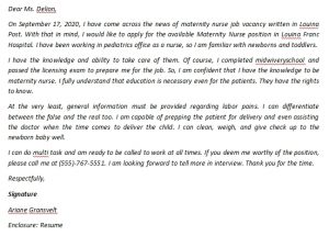 Maternity Nurse Cover Letter and Template | Template Creator